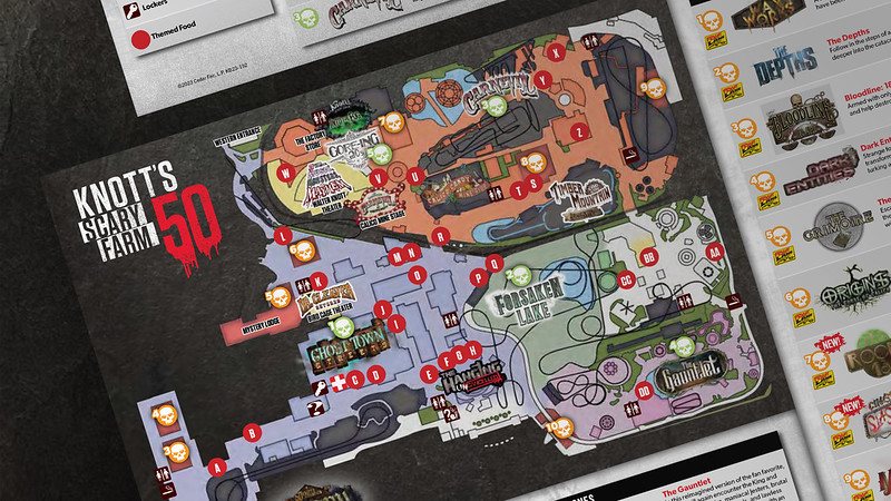 EVENT MAP: Knott’s Scary Farm 2023 map showcases all the mazes, shows ...