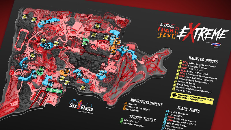 EVENT MAP: 2024 Fright Fest Extreme Magic Mountain — find mazes, scare zones, and more ...