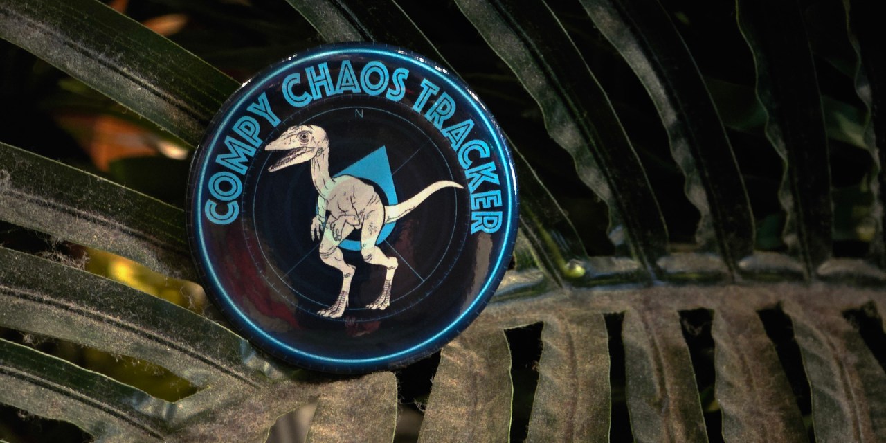 HOW TO: Free button, Compy Chaos scavenger hunt at Universal Mega Movie ...