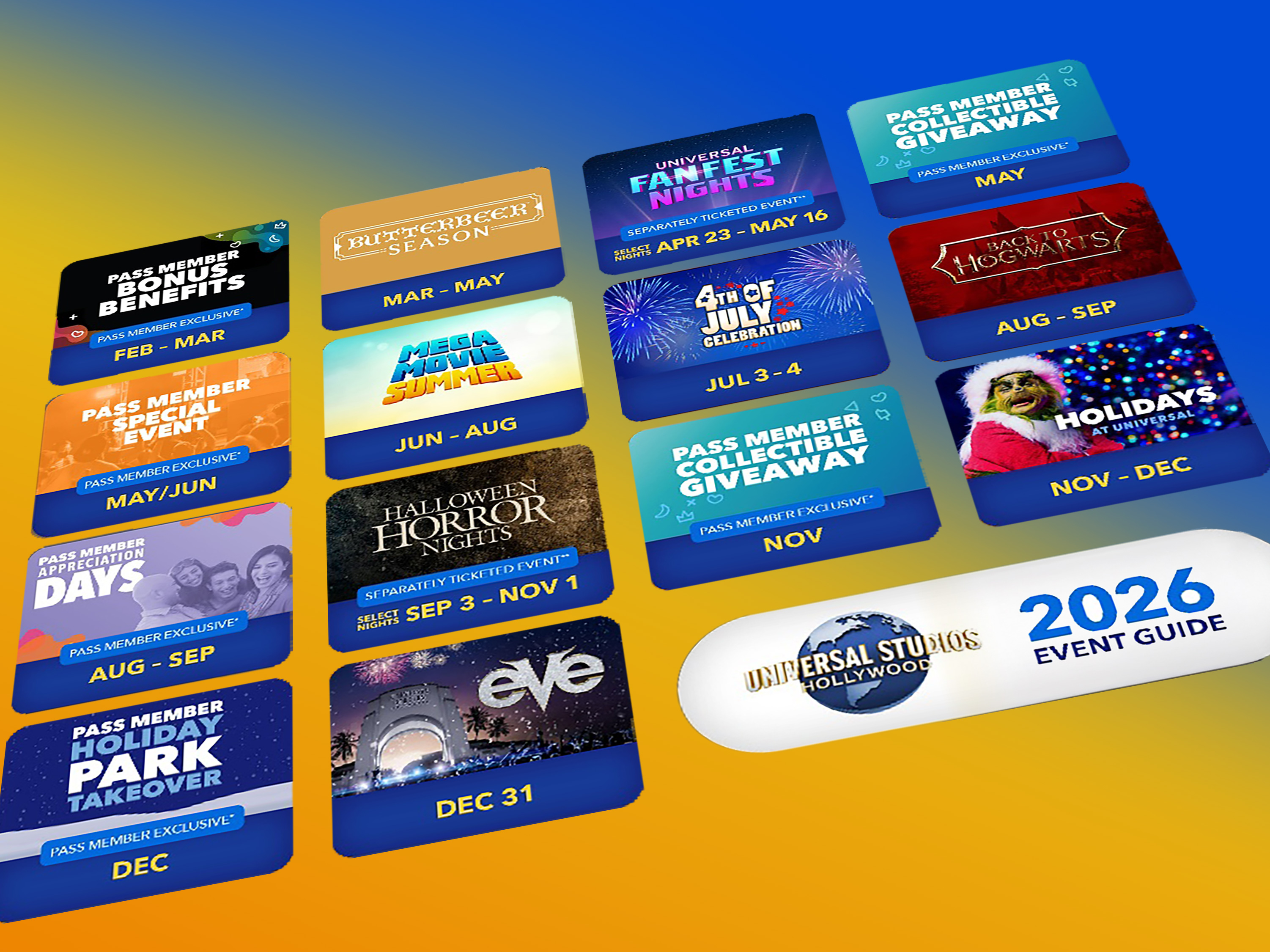 Universal Studios Hollywood 2026 event calendar is a slate full of fun ...